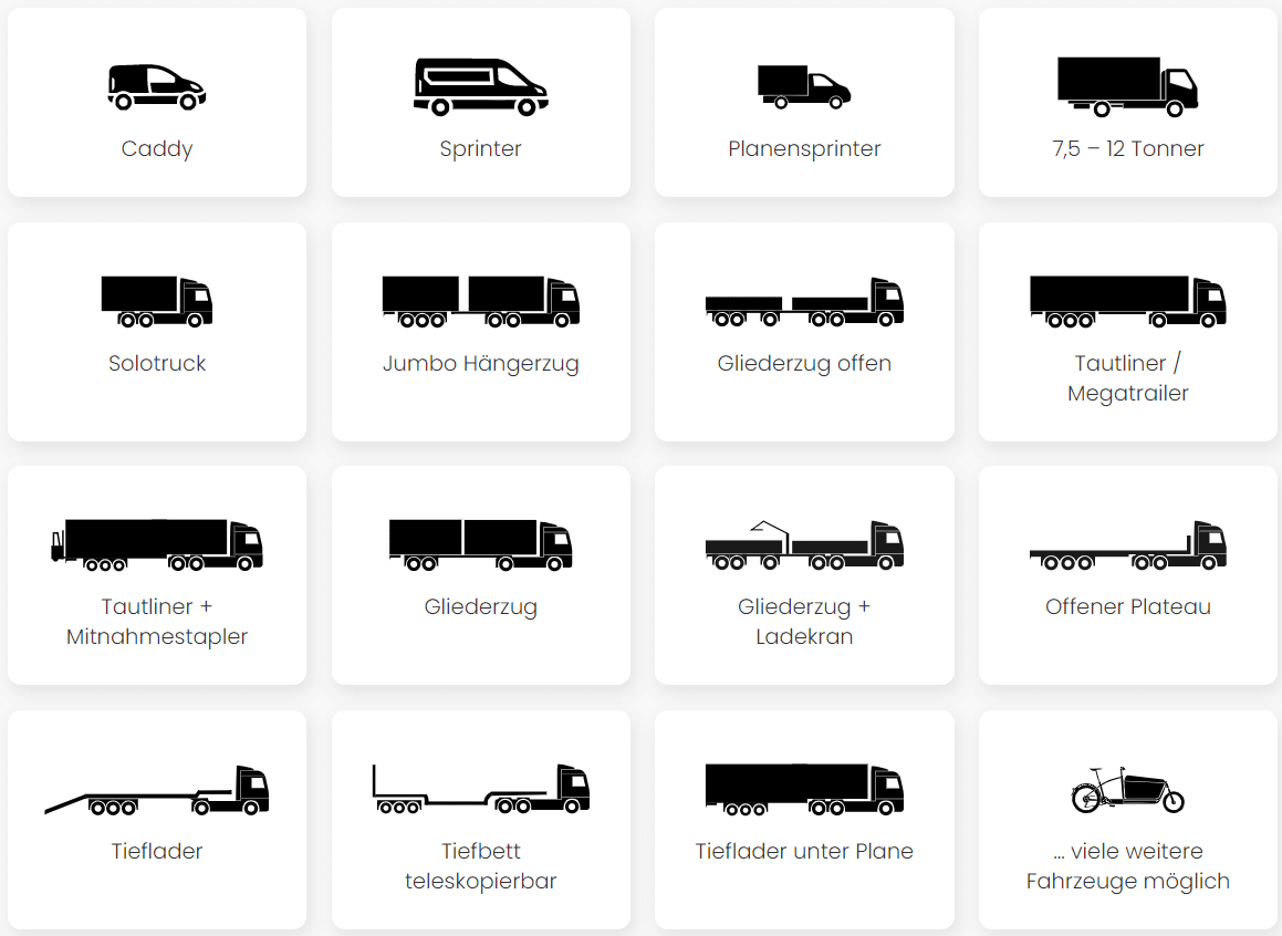 Transportpreisrechner auf Website einbinden als Spedition